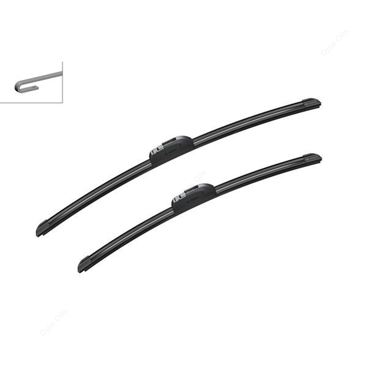BOSCH AeroTwin Retrofit Flat Windscreen Wiper Set 550/475mm Hook ...