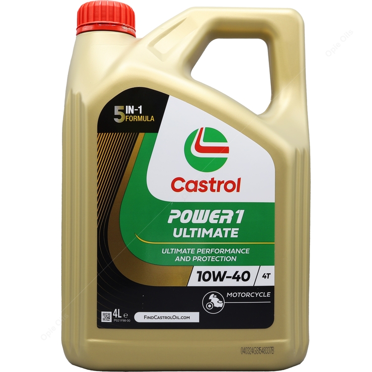 Castrol POWER1 ULTIMATE 4T 10W-40 Fully Synthetic 4 Stroke Motorcycle ...