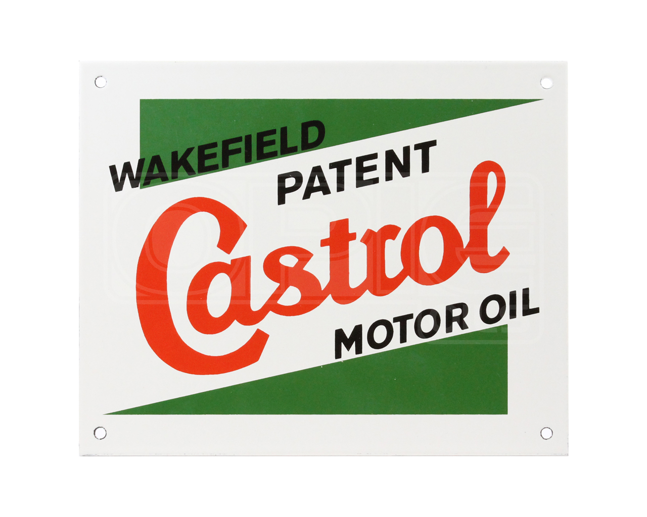 Castrol Classic Retro Glass Enamel Sign
