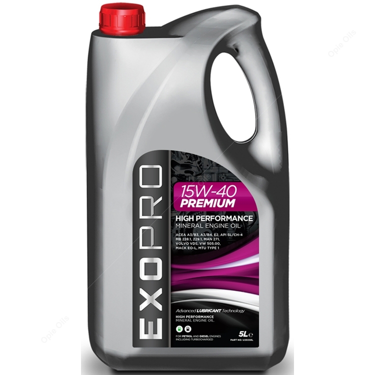 Opie Oils - EXOPRO Premium High Performance Mineral Engine Oil 15W-40