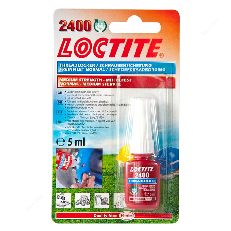 2400 Medium Strength Threadlocker - 5ml - Works On All Metals - Loctite ...