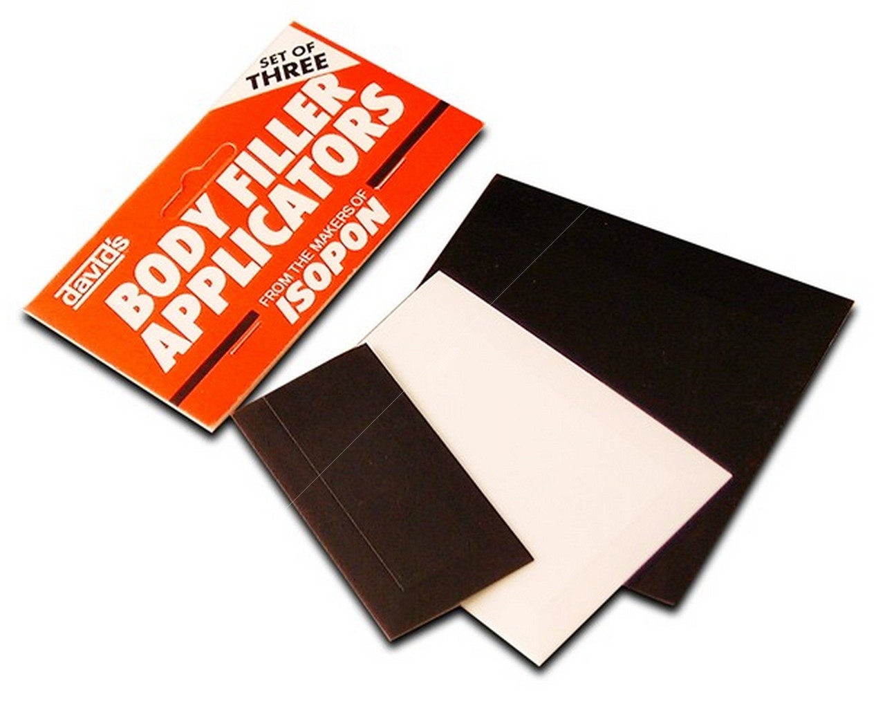 ISOPON Body Filler Applicators with a Flat Leading Edge - Pack of 3 - APL/3