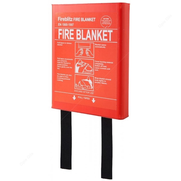 Fire Blanket In Hard Case 1M x 1M - Simple To Use - FireBlitz PAFPS596-01