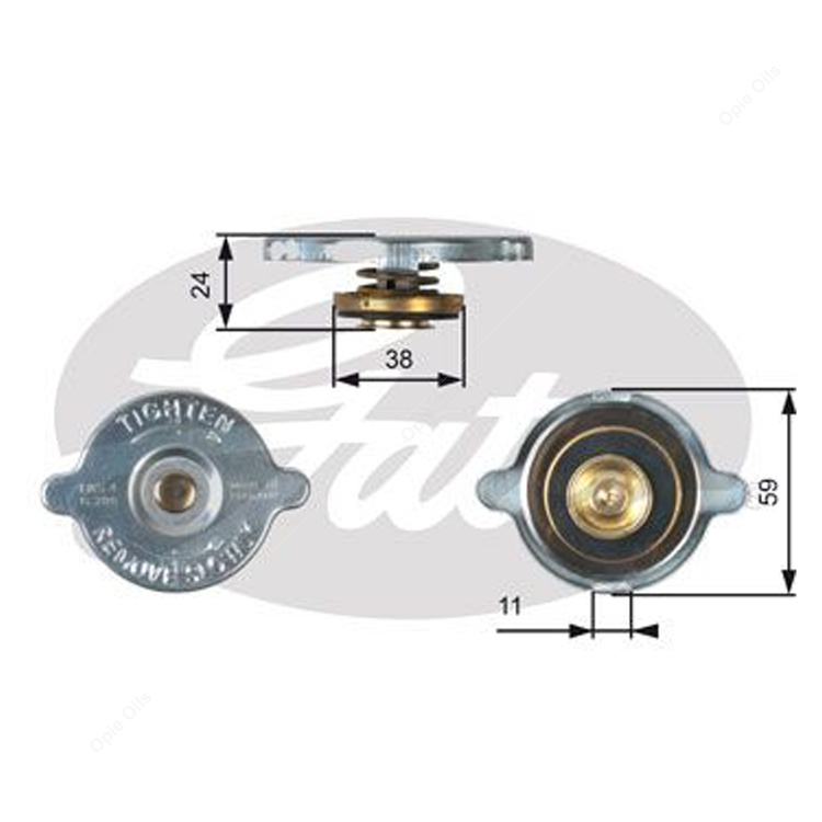 Gates Radiator Pressure Cap (RC106)