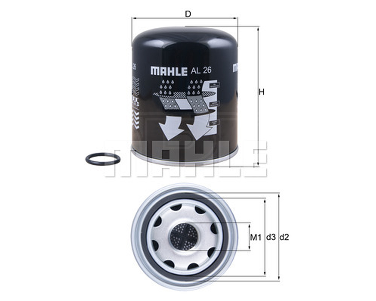 Mahle Air Dryer / Air-Drying Cartridge - AL 26 / AL26 - With Oil Separator