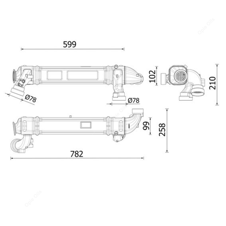 Mahle Exhaust Gas Recirculation Cooler (EGR-Cooler) (CE53000P) Fits: DAF