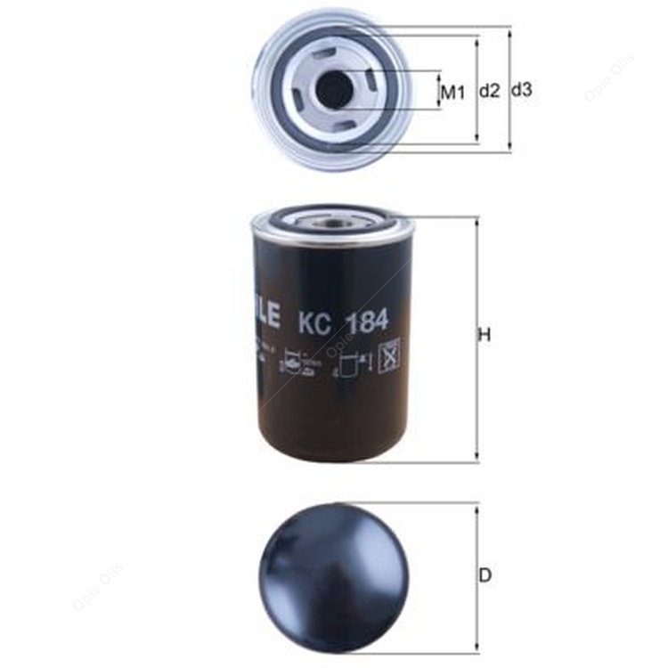 Mahle Fuel Filter KC184 (Scania Trucks)