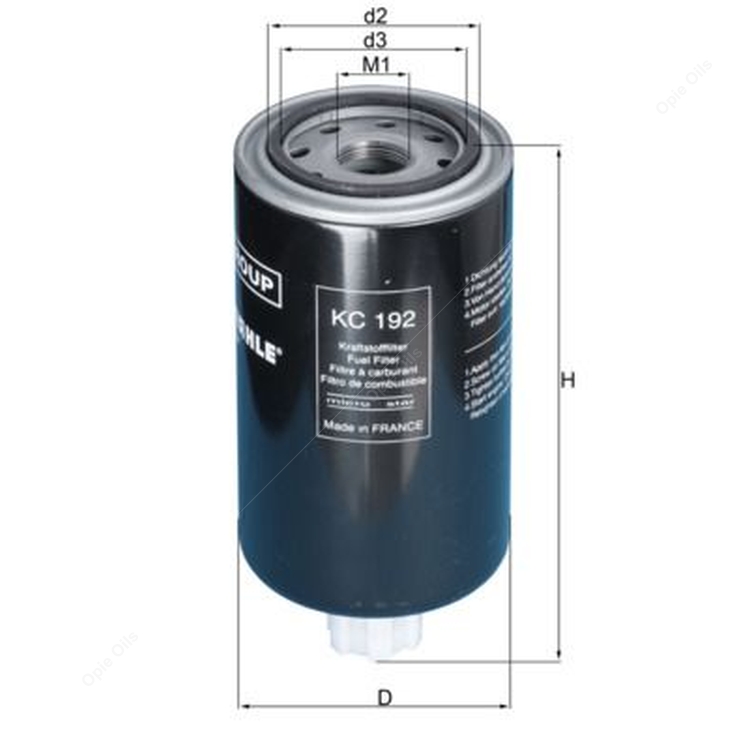 Mahle Fuel Filter KC192 (Cummins Engines)