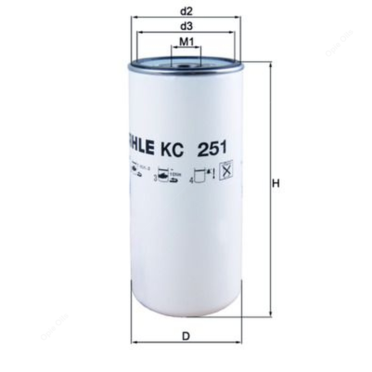 Mahle Fuel Filter KC251 (Renault, Volvo Trucks)