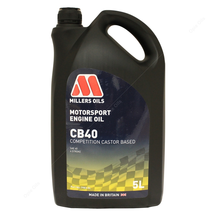 Millers Oils Motorsport CB40 SAE 40 Competition Castor Based Engine Oil