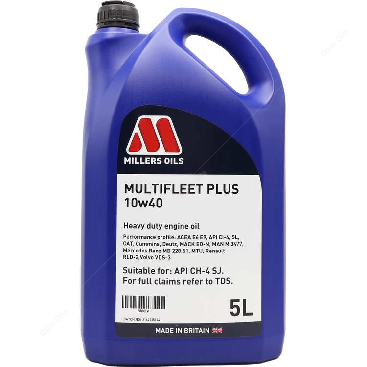 Millers Oils Multifleet Plus 10w-40 Semi Synthetic Heavy Duty Engine Oil