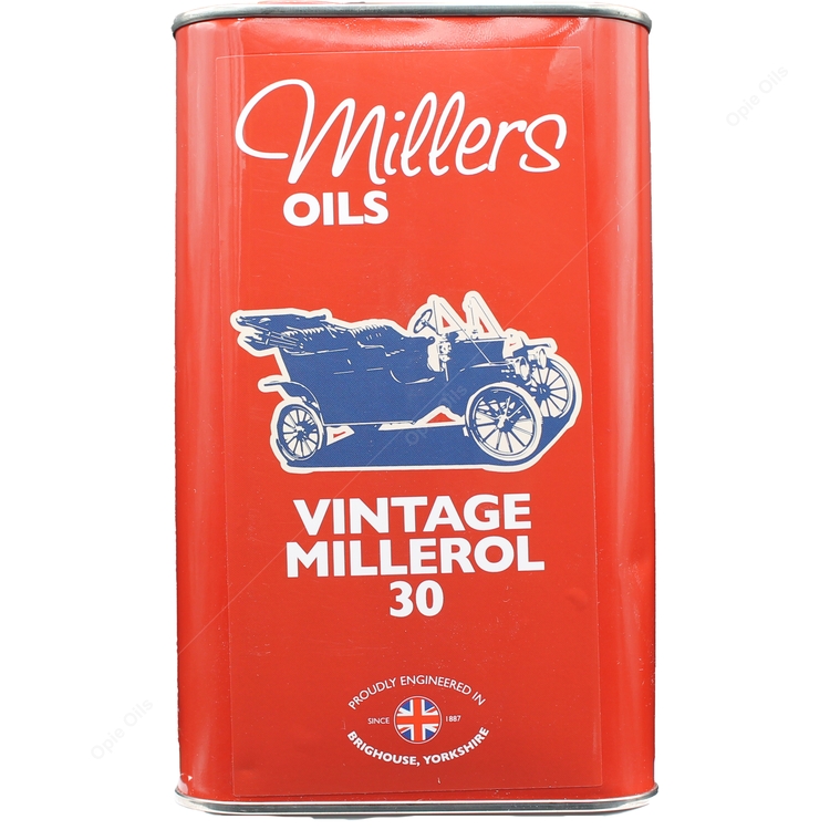 Millers Oils Vintage Millerol 30 Monograde Mineral Engine Oil
