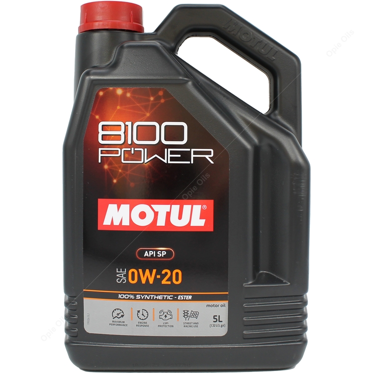 Motul 8100 Power 0w-20 Fully Synthetic High Performance Ester Engine Oil