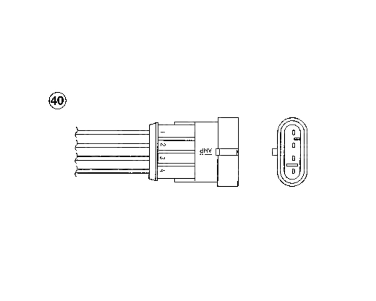 NTK Lambda Sensor / O2 Sensor (NGK 91673) - OZA806-EE21