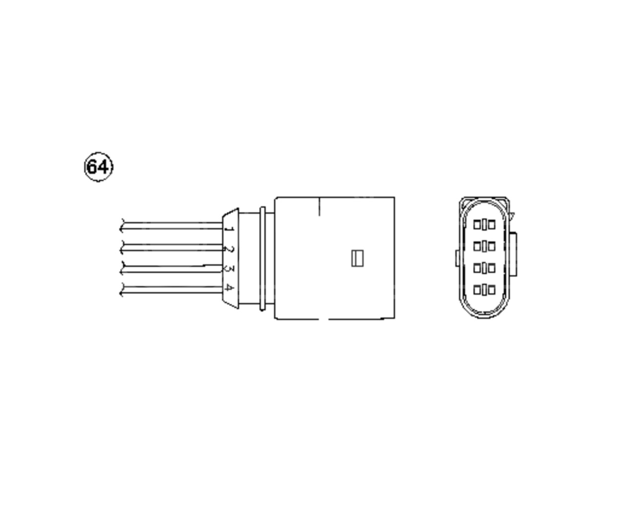 NTK Lambda Sensor / O2 Sensor (NGK 90953) - OZA826-EE22